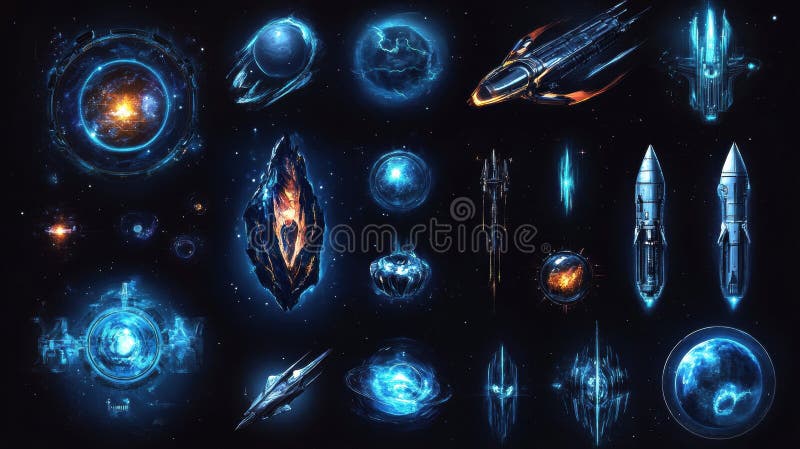 Colorful Cosmic Stickers Showcasing Various Celestial Objects and ...