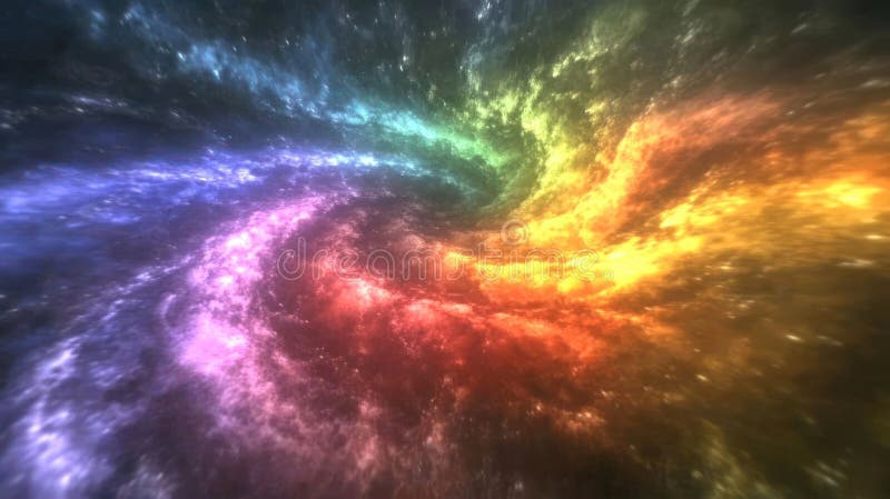 A Colorful Cosmic Swirl Representing the Vastness of Space and the ...