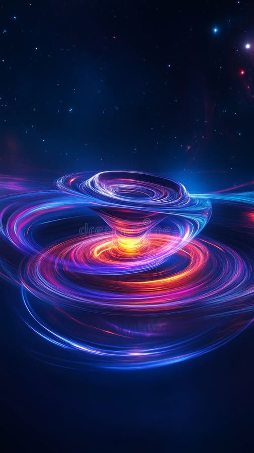 Colorful Cosmic Vortex in Deep Space, Mesmerizing Light Trails Concept ...