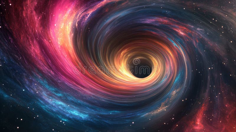 Colorful Cosmic Vortex in Deep Space, Mesmerizing and Mysterious ...