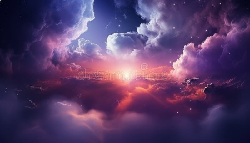 Colorful Cosmos Illustration of Vibrant Space Galaxy Nebula for Design ...