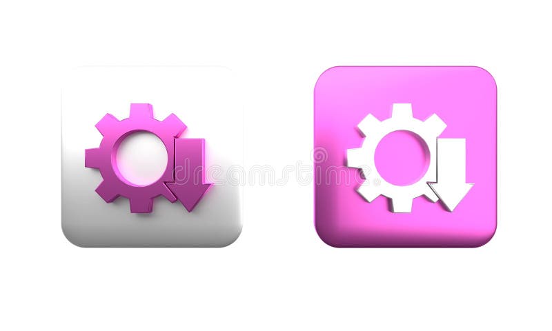 Colorful Cost Reduction Icon Isolated on White Background. Square ...