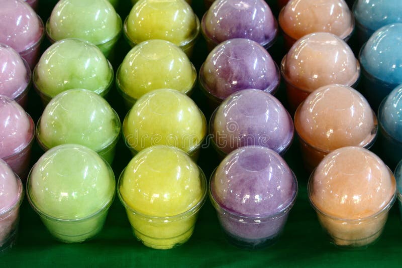 Colorful Cotton Candy In Plastic Cup Stock Image - Image of sweet, melt ...