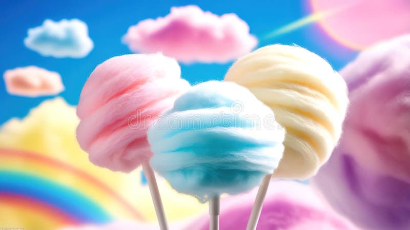 Colorful cotton candy stock photo. Image of candyfloss - 335858054