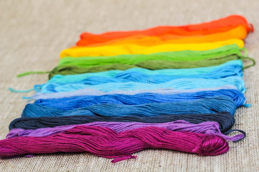 Colorful Cotton Craft Threads Stock Image - Image of embroidery ...