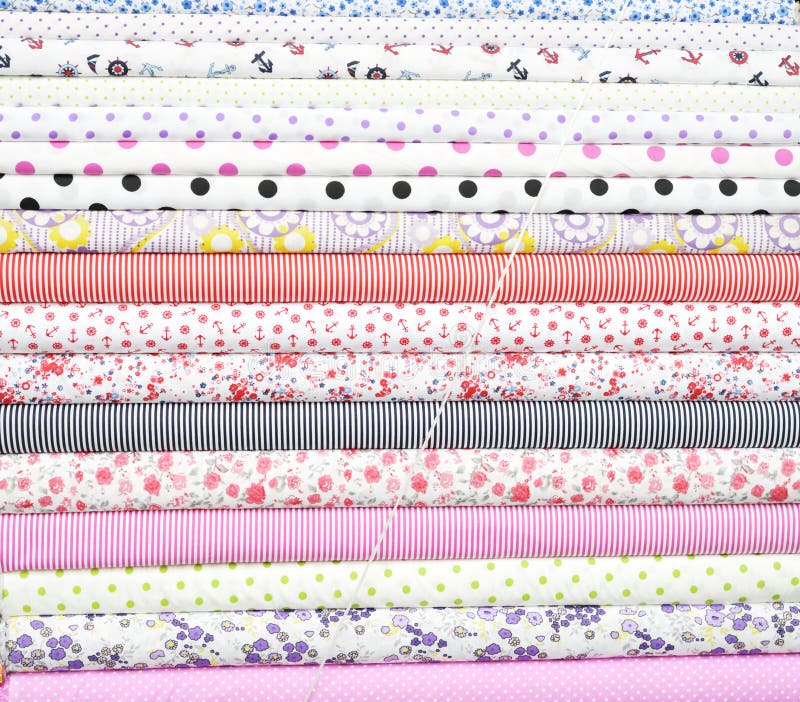 Colorful cotton fabric stock photo. Image of factory - 64003684