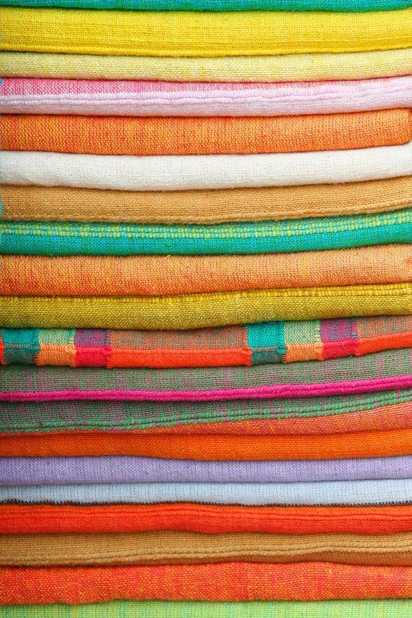 Colorful cotton fabrics stock image. Image of laundry - 33400583
