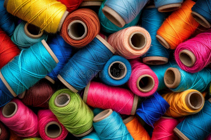 Colorful Cotton Thread Spools for Sewing and Embroidery, Ideal for ...