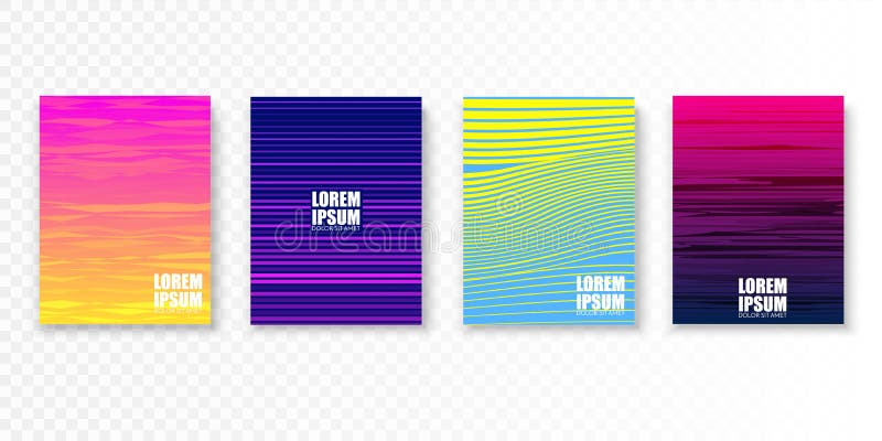 Colorful Covers Design in Minimal Style. Bright Vector Patterns Stock ...