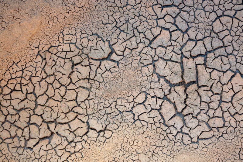 Colorful Cracked Clay Pattern. Stock Photo - Image of texture, barren ...