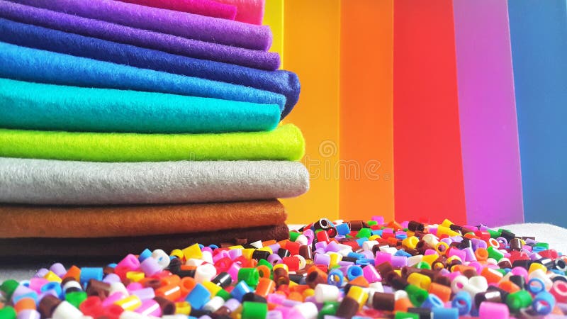Colorful crafting material stock image. Image of fabrics - 70037867