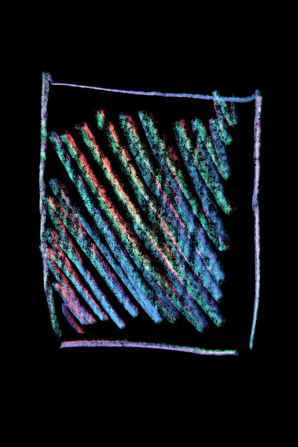 Colorful Crayon Drawing Isolated Stock Image - Image of mixture ...