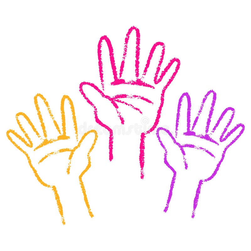 Colorful Crayon Hand Drawing Vector Stock Vector - Illustration of ...