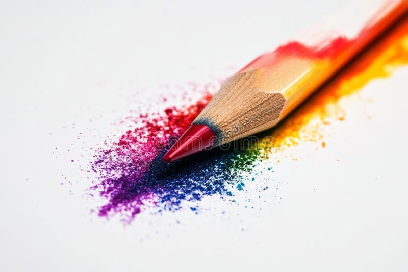 Colorful Crayon and Its Splendid Hues Stock Illustration - Illustration ...