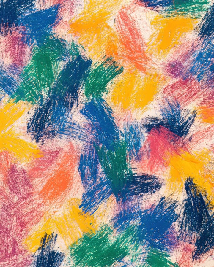Colorful Crayon Scribbles on Paper Create Textured Background Image ...