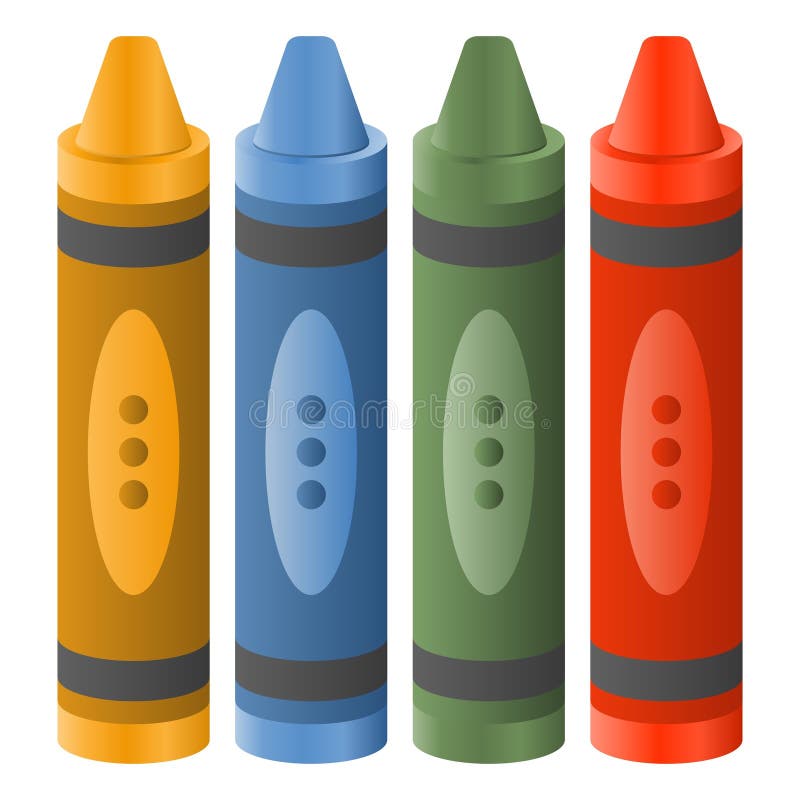Colorful Crayons Drawing Tools Vector Stock Vector - Illustration of ...
