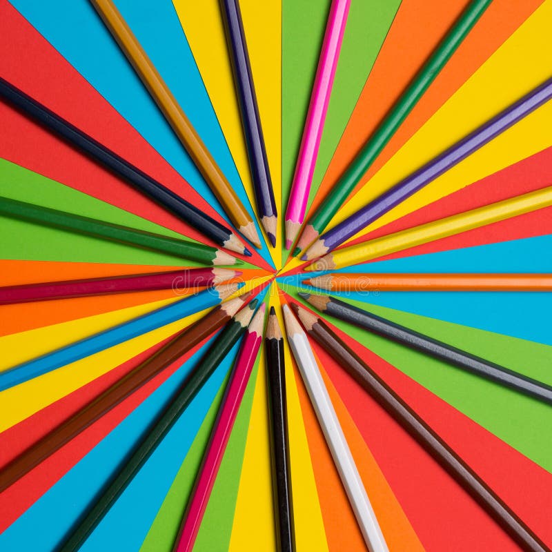 Colorful Crayons. Many Different Colored Pencils. Stock Image - Image ...