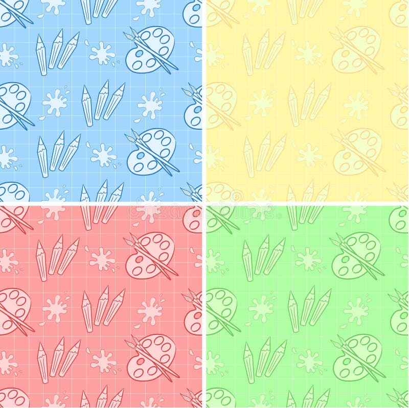 Colorful Crayons and Palettes Stock Vector - Illustration of paper ...