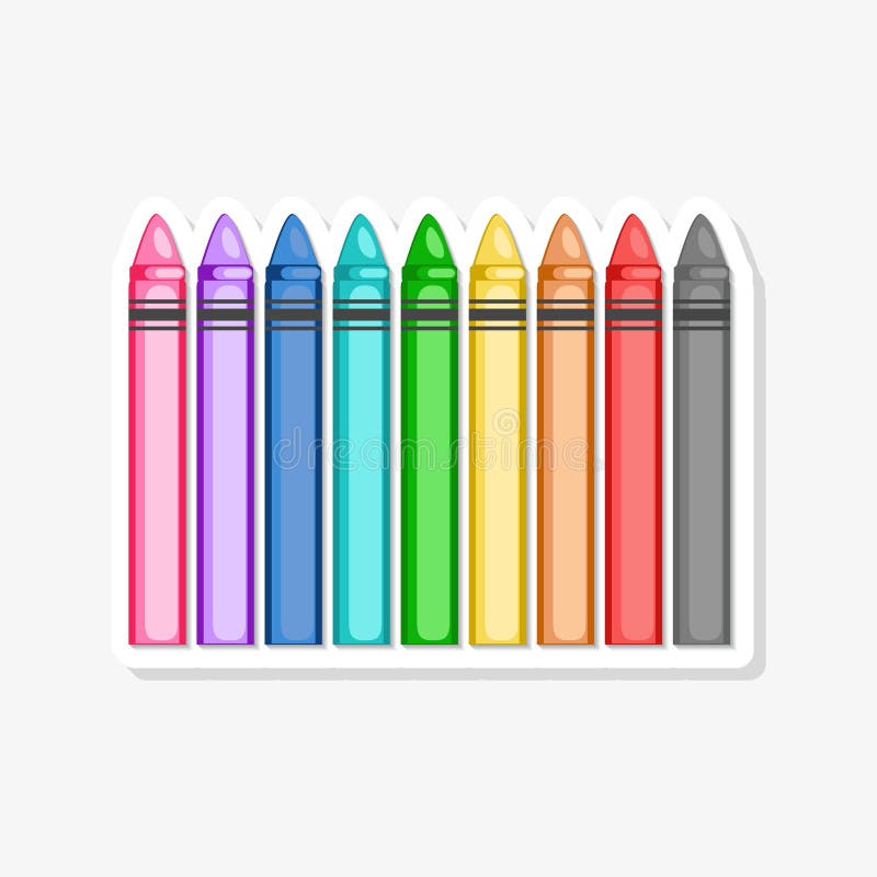 Crayons Sticker Stock Illustrations – 1,210 Crayons Sticker Stock ...