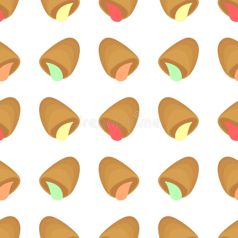 Colorful Cream Cake Seamless Pattern Stock Vector - Illustration of ...