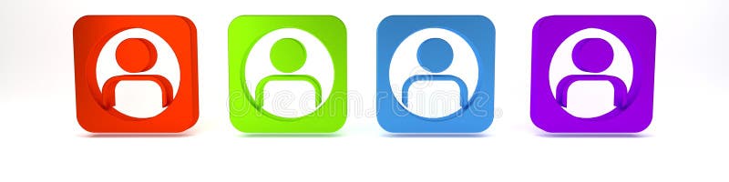 Colorful Create Account Screen Icon Isolated on White Background ...