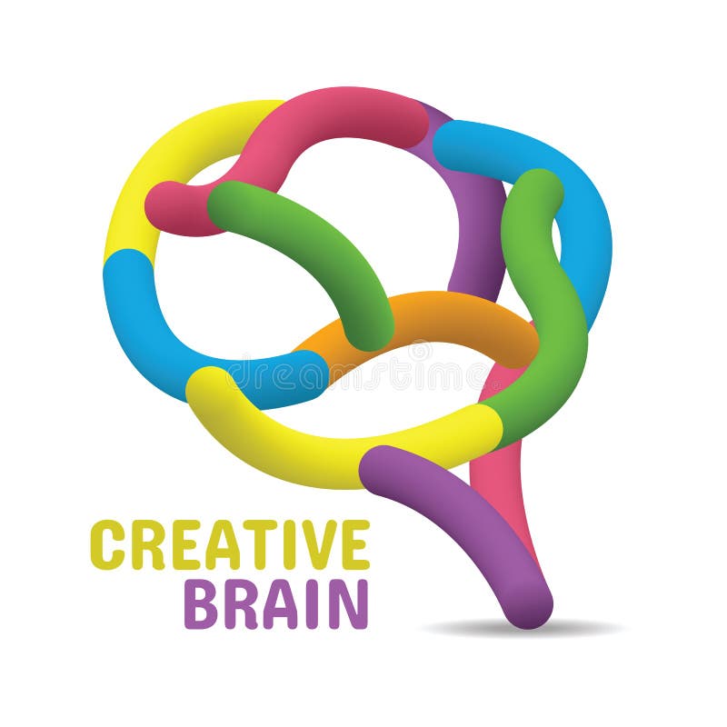 Colorful Creative Brain Concept Stock Vector - Illustration of ...