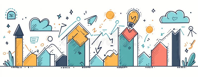 Colorful and Creative Graphic Representation of Various Buildings and ...