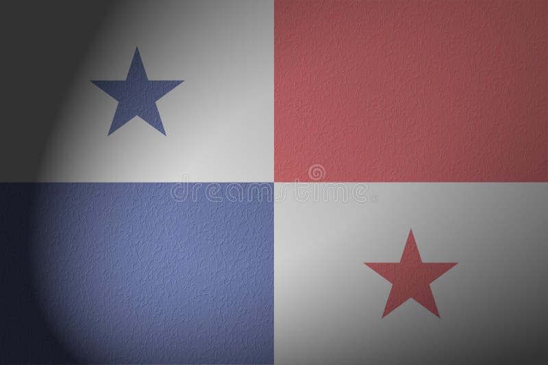 Flag of Panama, Artistic Flag, Plaster with Light Pattern, Colors ...