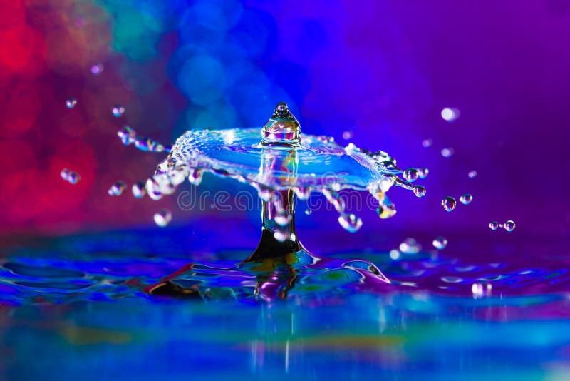 Colorful and Creative Water Drop of a New Planet Stock Image - Image of ...