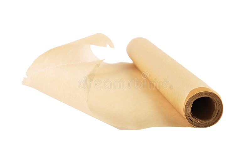 Baking Paper On White Background Stock Photo - Image of utensil ...