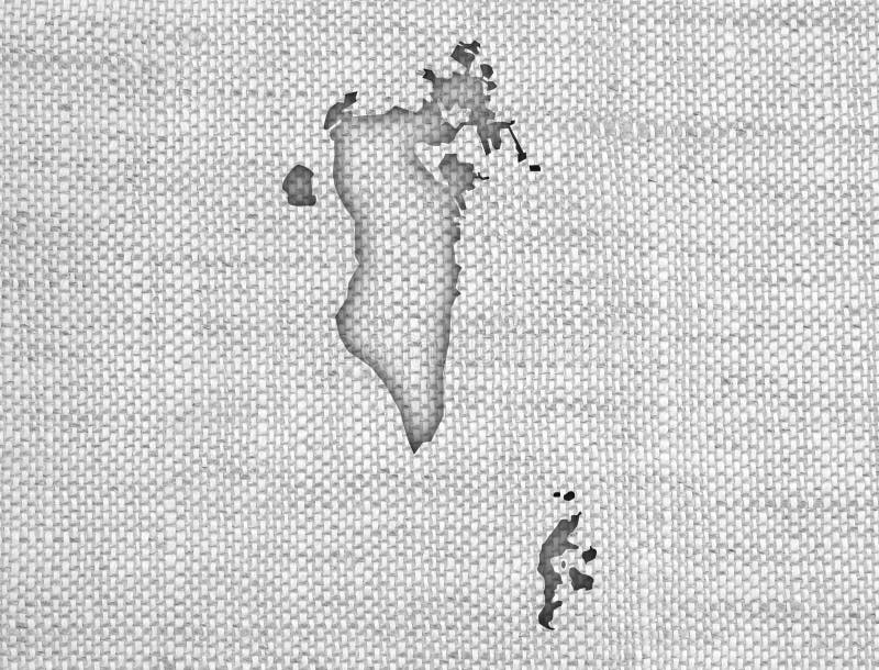 Map of Bahrain on Old Linen Stock Photo - Image of state, rustic: 106324894