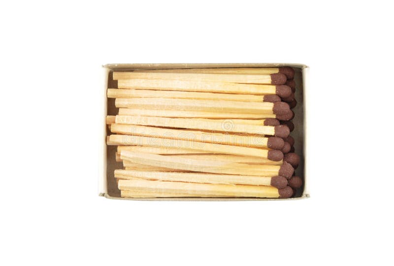 Open Matchbook on White Background Stock Photo - Image of background ...