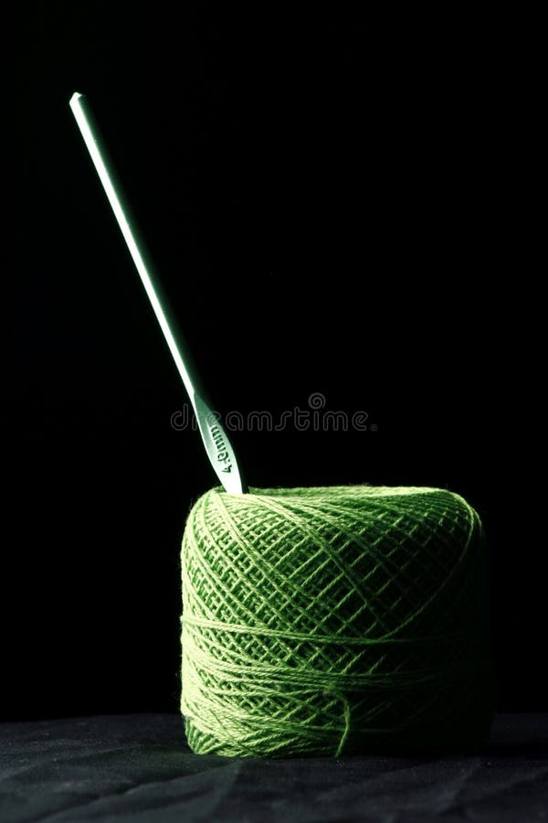 Colorful Crochet Hooks and Thread Stock Image - Image of background ...