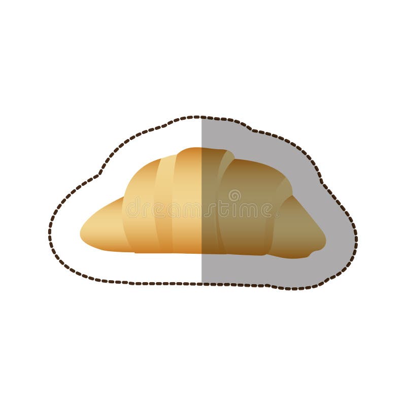 Colorful Croissant Bread Icon Stock Illustration - Illustration of ...