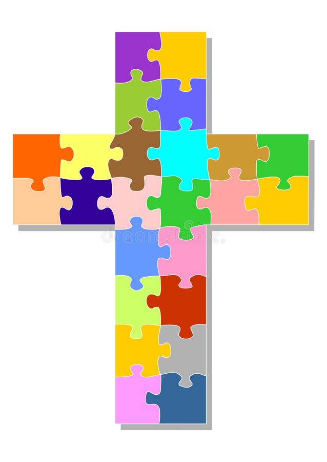 Colorful cross stock illustration. Illustration of isolated - 42851793