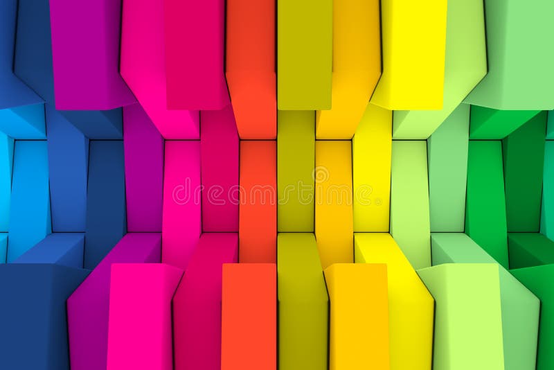 Colorful Cross Boxes Abstract Background 3D Stock Illustration ...