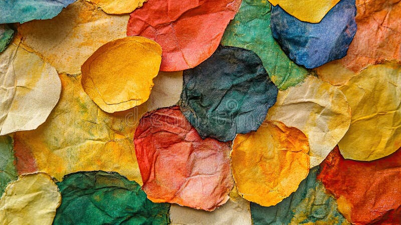 Colorful Crumpled Paper Texture Background Stock Illustration ...