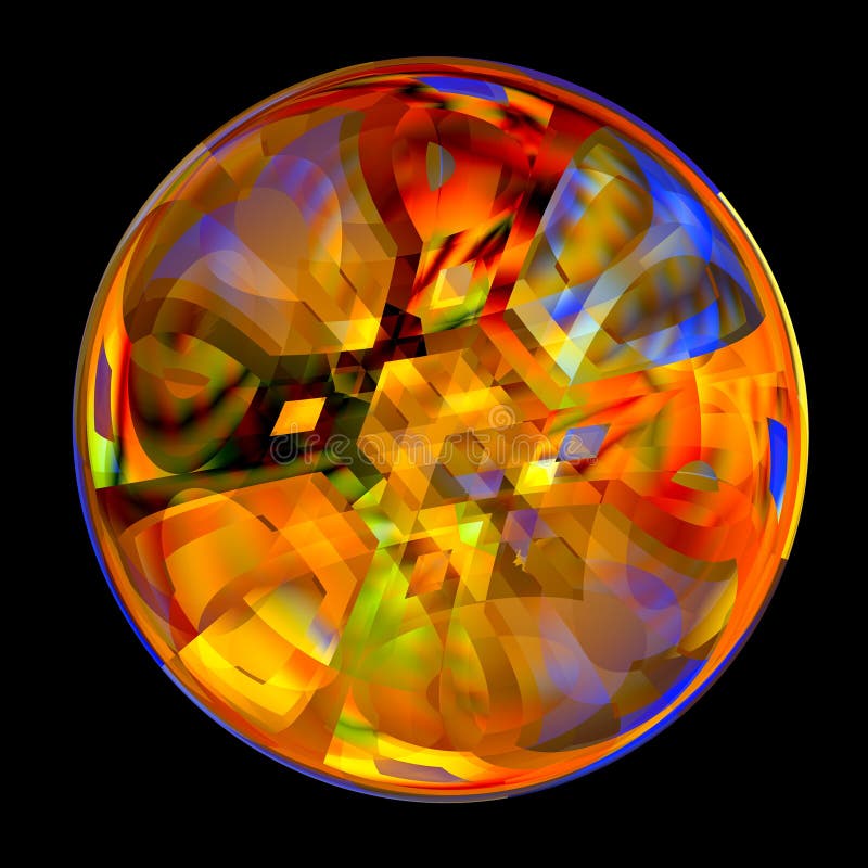 Colorful Crystal Ball stock illustration. Illustration of computer ...