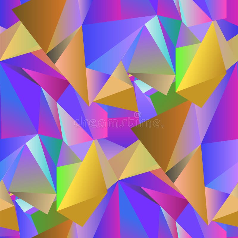 Colorful Crystal Seamless Pattern Stock Vector - Illustration of green ...