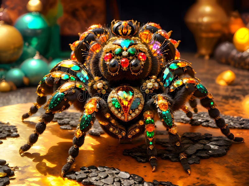 Tarantula with crystal stock photo. Image of crystal - 296229732