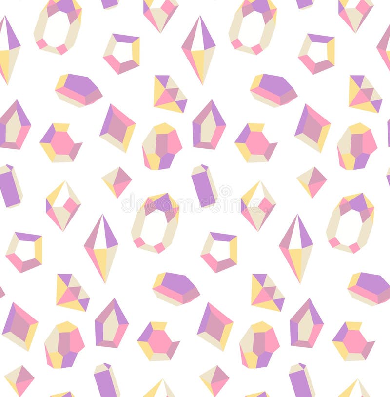 Colorful Crystals Seamless Pattern Stock Vector - Illustration of ...