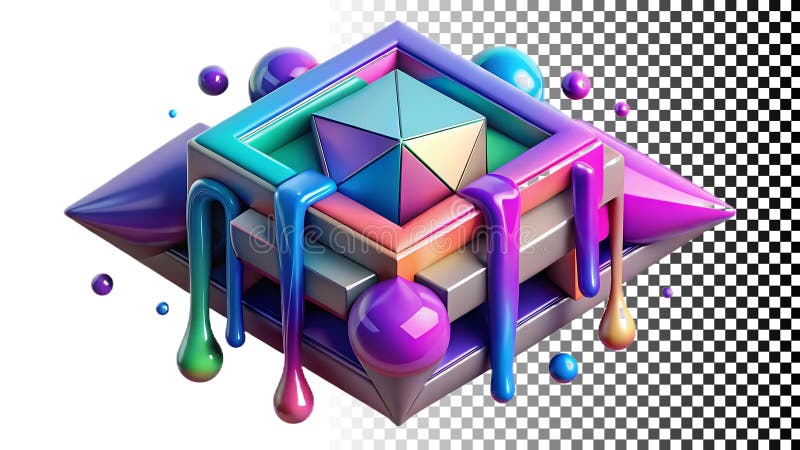 Colorful Cube, Abstract Shape and Modern Design Png Transparent Image ...