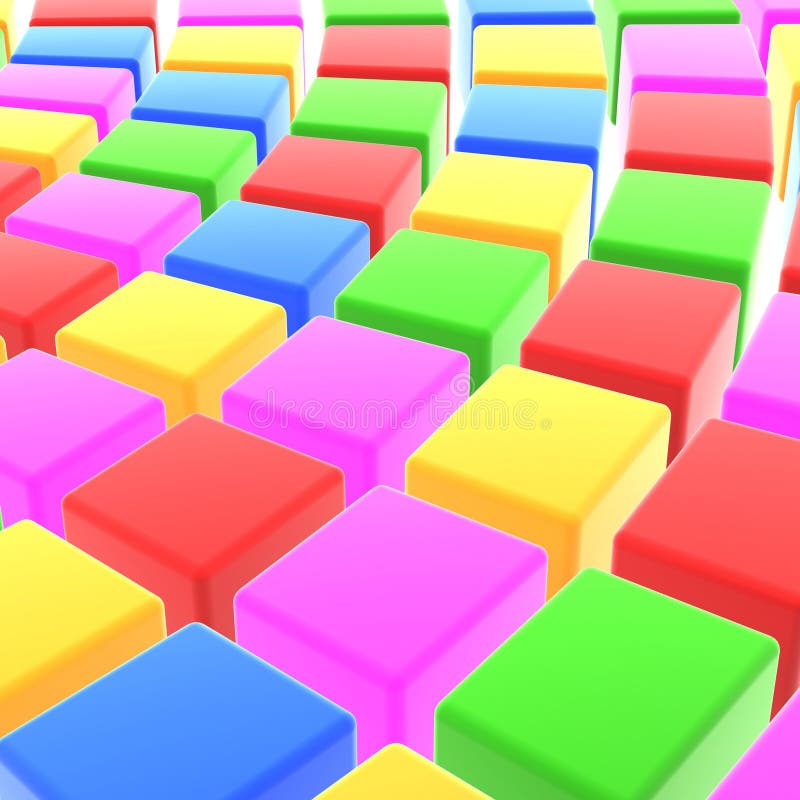 Colorful cube background stock illustration. Illustration of cubes ...