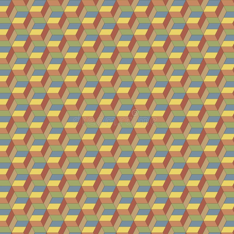 Colorful Cube Brick Pattern Vector Illustration Stock Vector ...