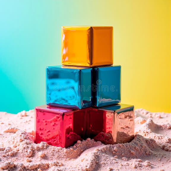 Colorful Cube Stack stock photo. Image of stack, structure - 375219166