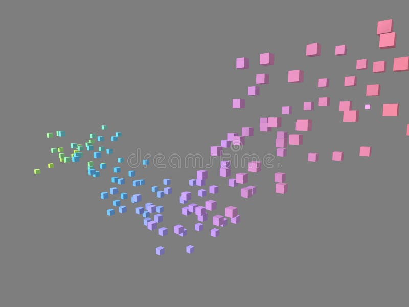 Matrix cubes stock illustration. Illustration of flash - 2589864