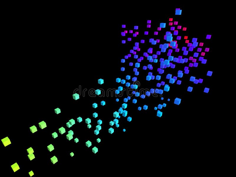 Matrix cubes stock illustration. Illustration of flash - 2589864