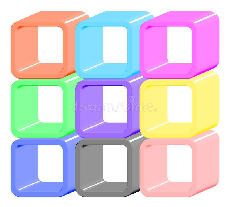 Colorful cubes stock illustration. Illustration of modern - 22557834