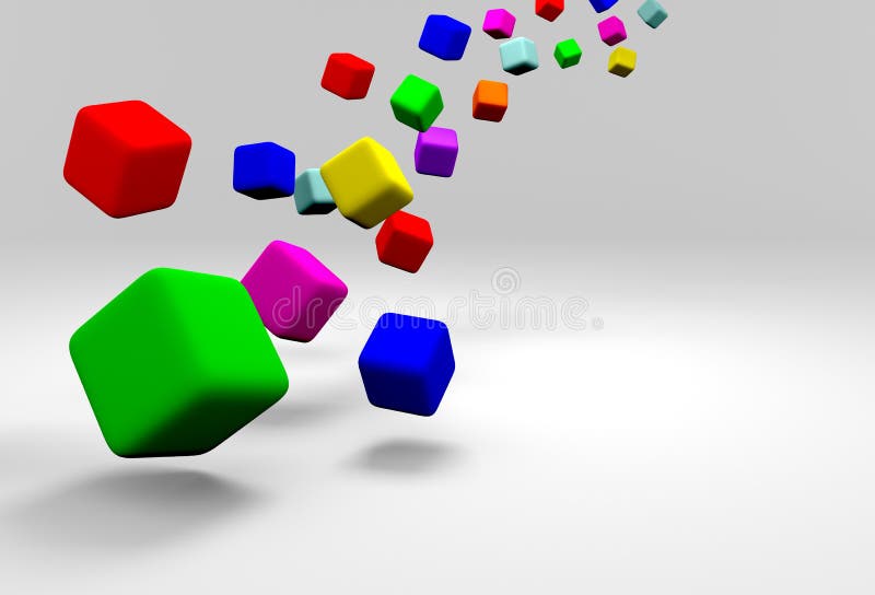 Colorful cubes stock illustration. Illustration of abstract - 24354936