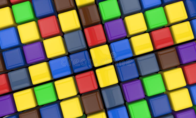 Colorful cubes stock illustration. Illustration of pattern - 26582577